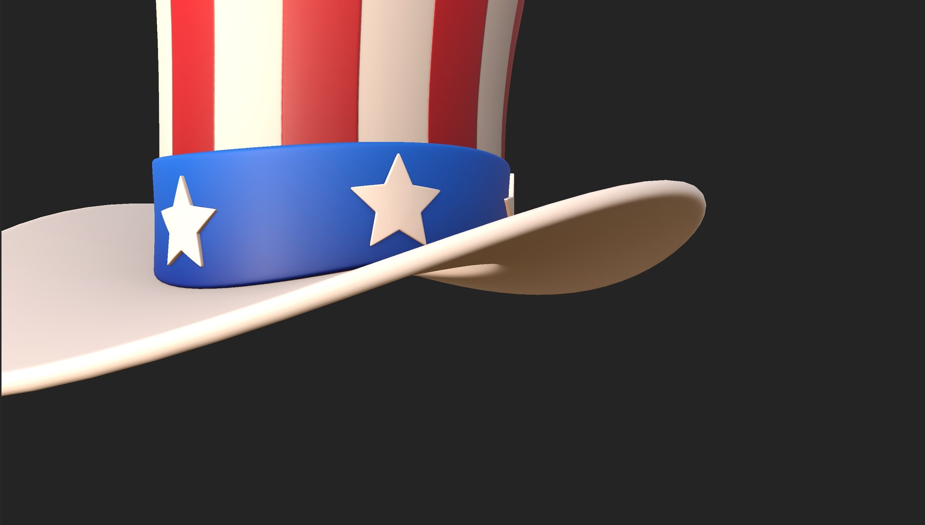 3D Model Hat008 Uncle Sam Hat - TurboSquid 1993560