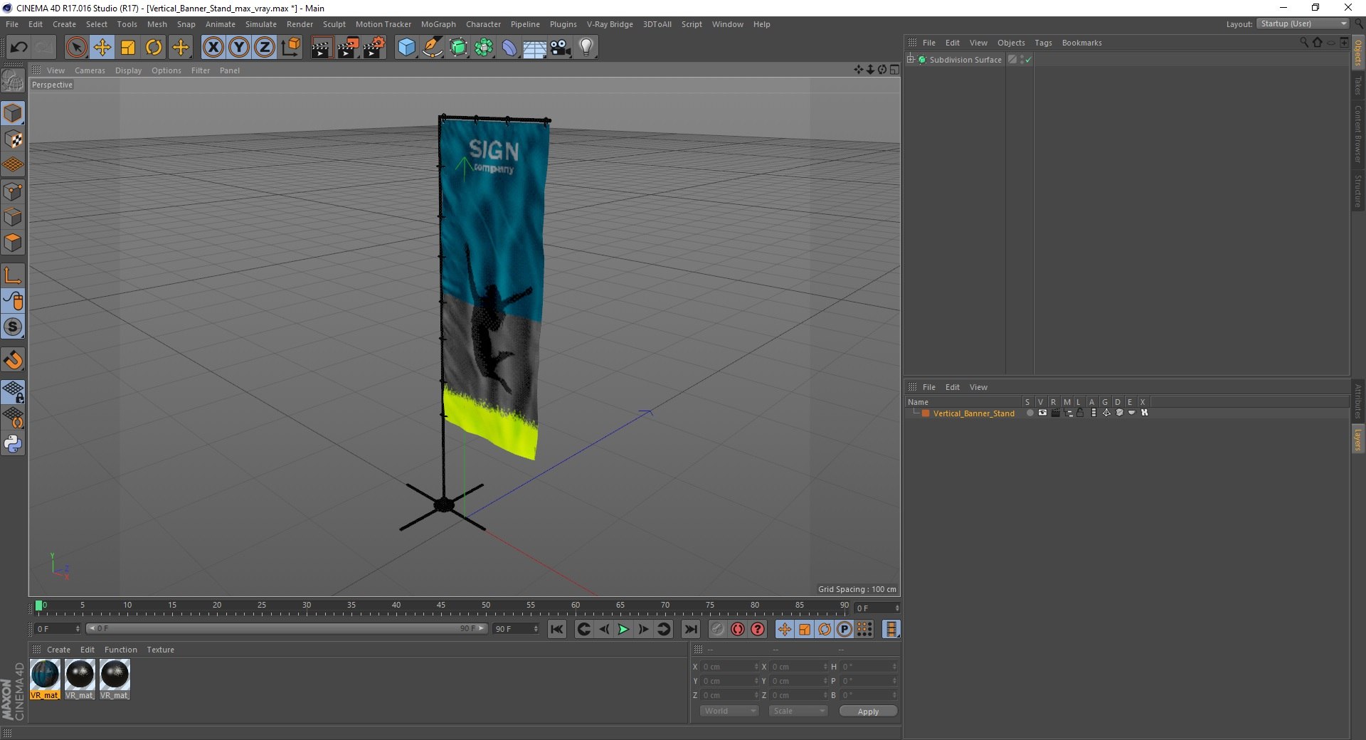 Vertical Banner Stand 3D Model - TurboSquid 2235890