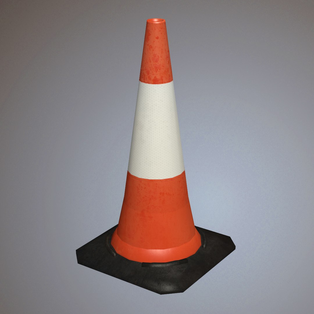 3d real-time traffic cone model