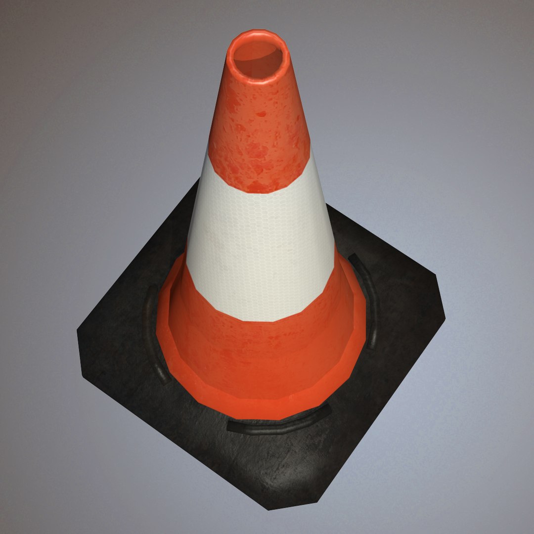3d real-time traffic cone model