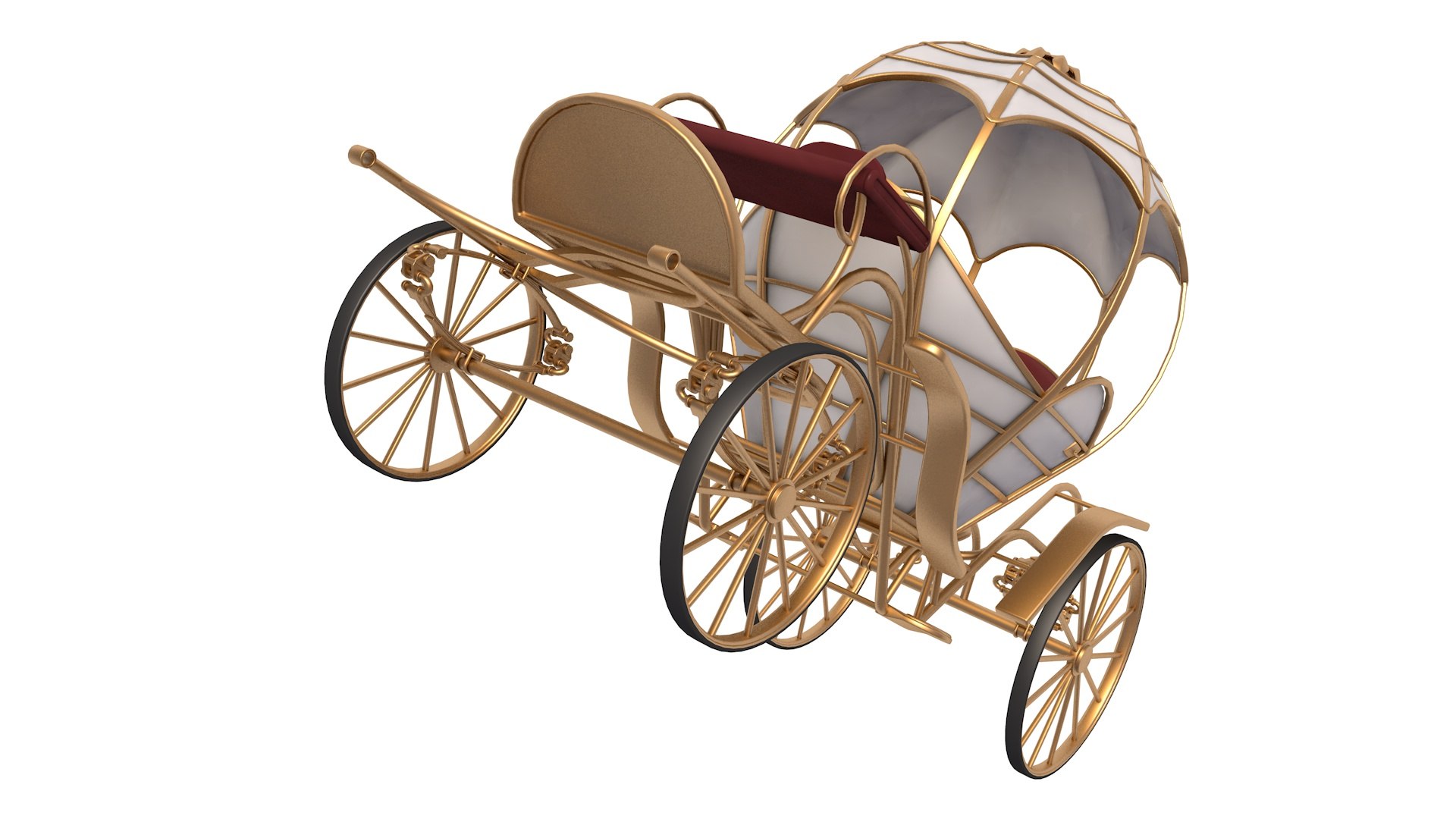 3D Pumpkin Carriage Model - TurboSquid 1975296