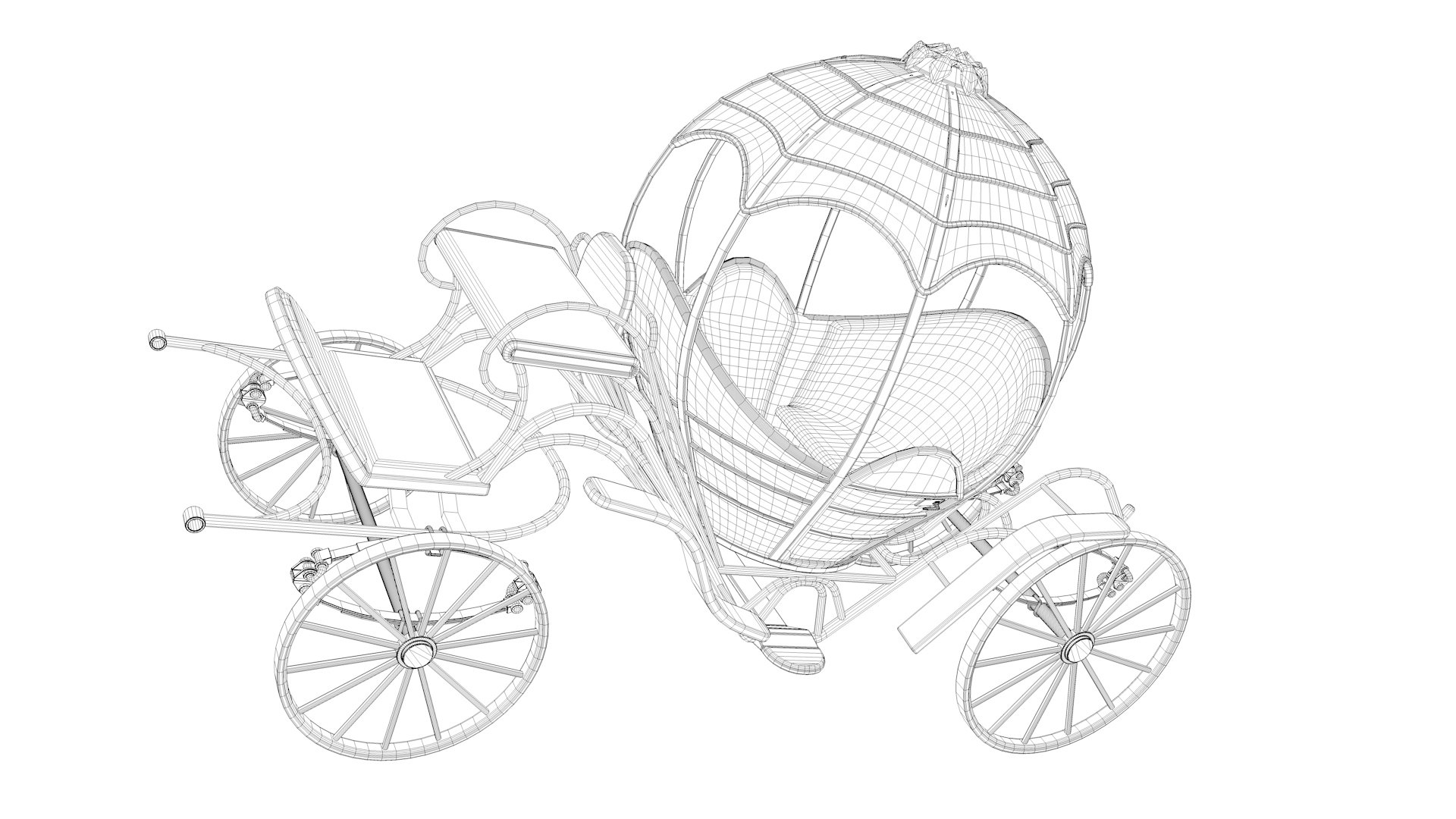 3D Pumpkin Carriage Model - TurboSquid 1975296
