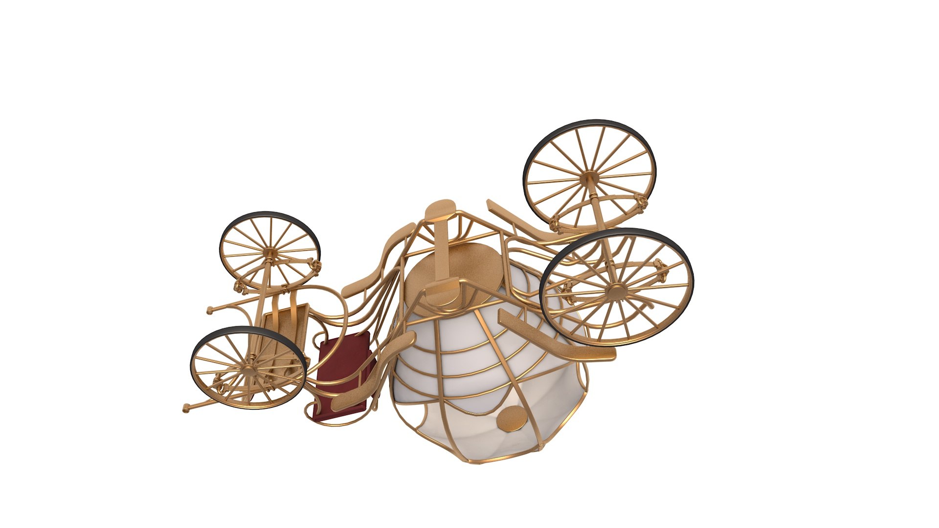 3D Pumpkin Carriage Model - TurboSquid 1975296