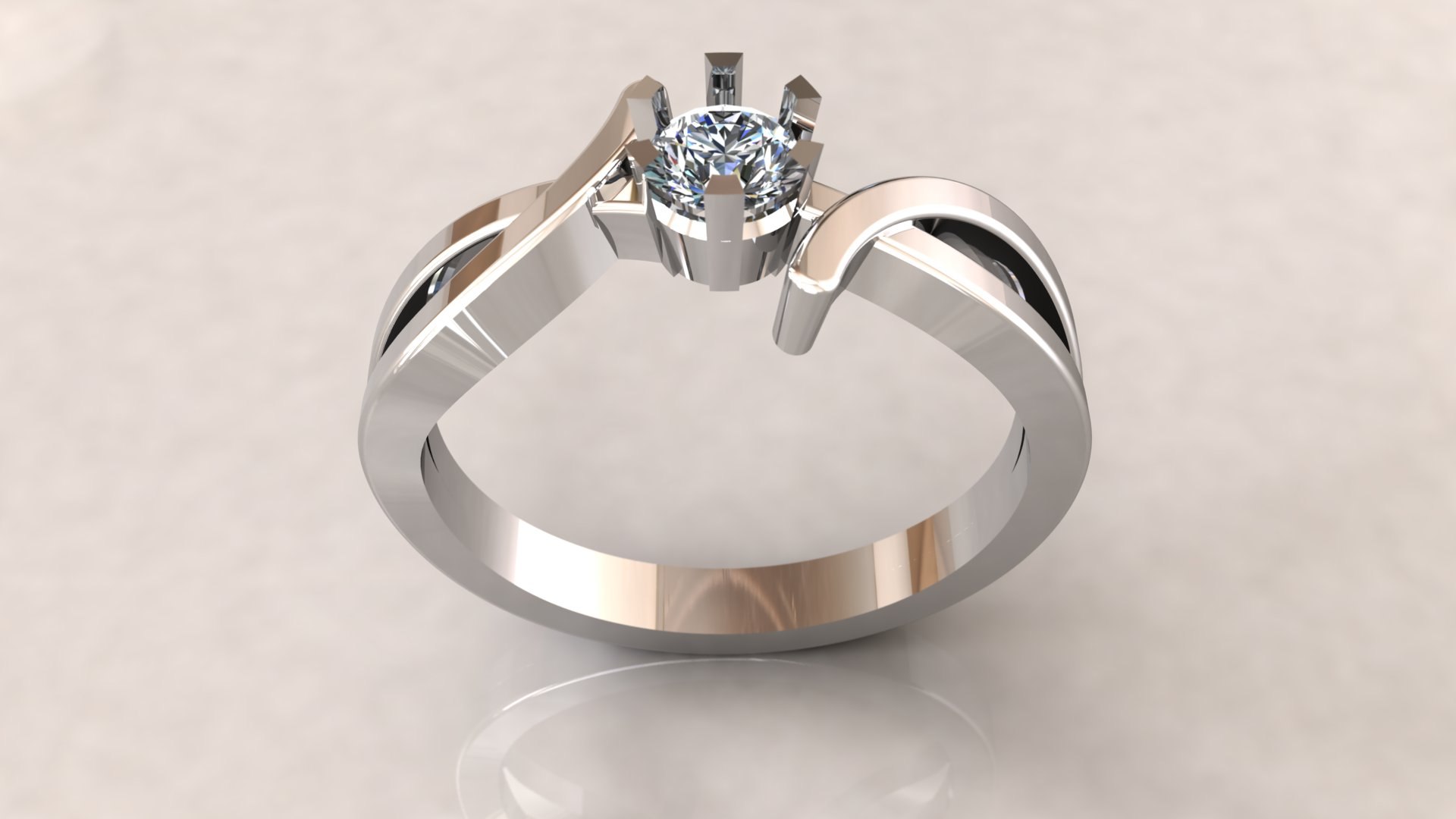 Diamond Engagement Ring 3D Model - TurboSquid 2400920