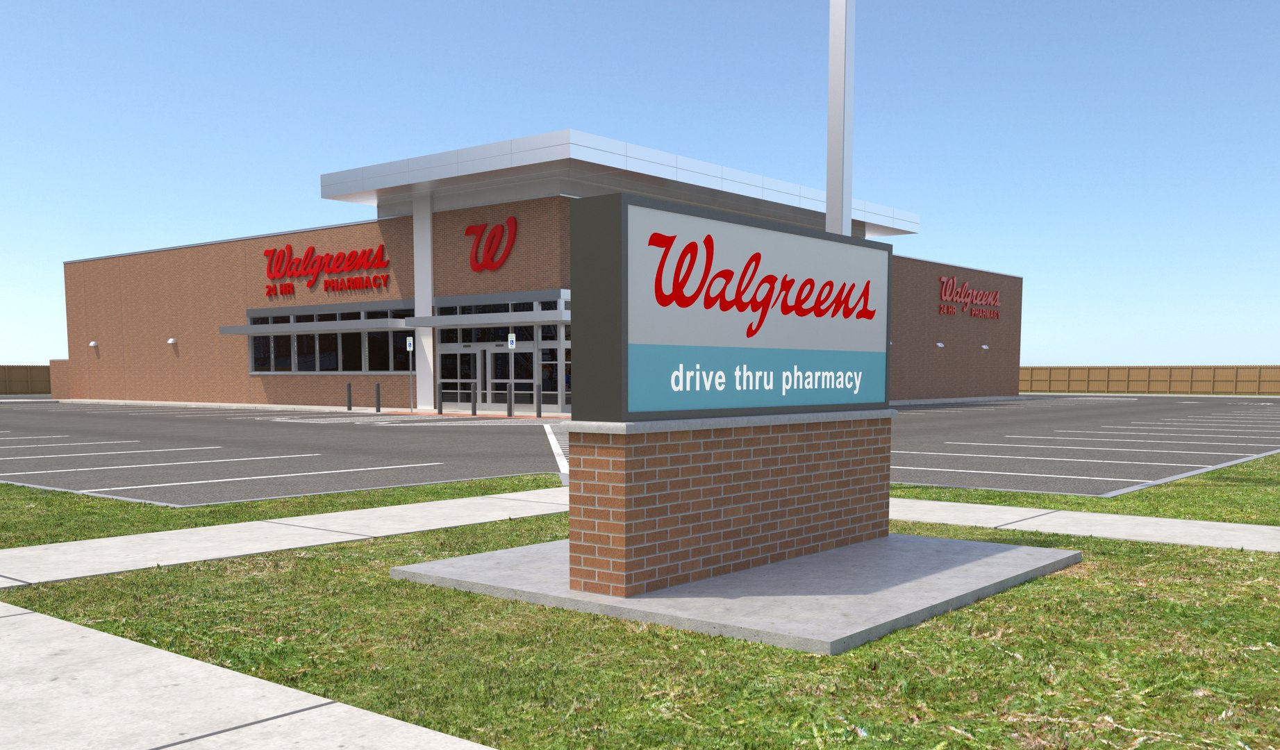 Walgreens Building Site 3D Model - TurboSquid 1238932