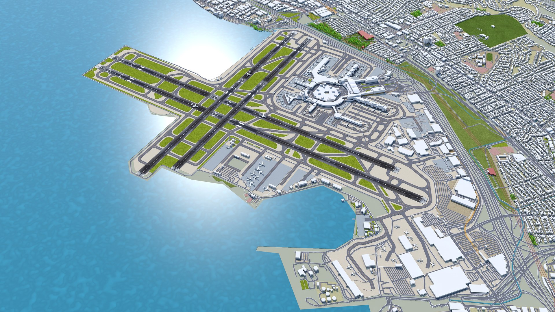 3D San Francisco International Airport - TurboSquid 2016201