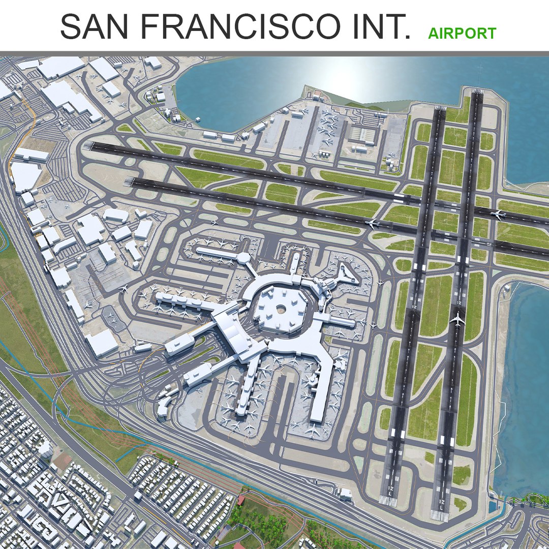 3D San Francisco International Airport - TurboSquid 2016201