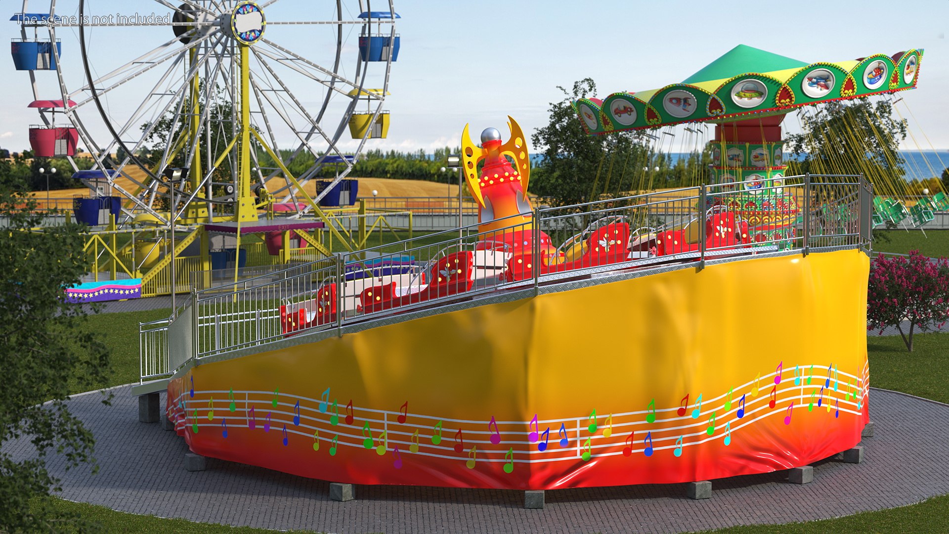 Flat Ride Theme Park Attraction Model - TurboSquid 1883194