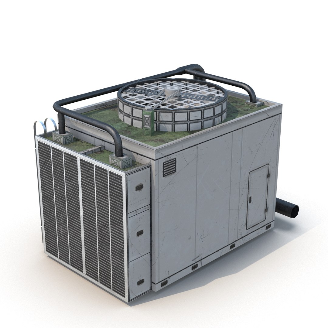 3d Roof Unit Rooftops Model
