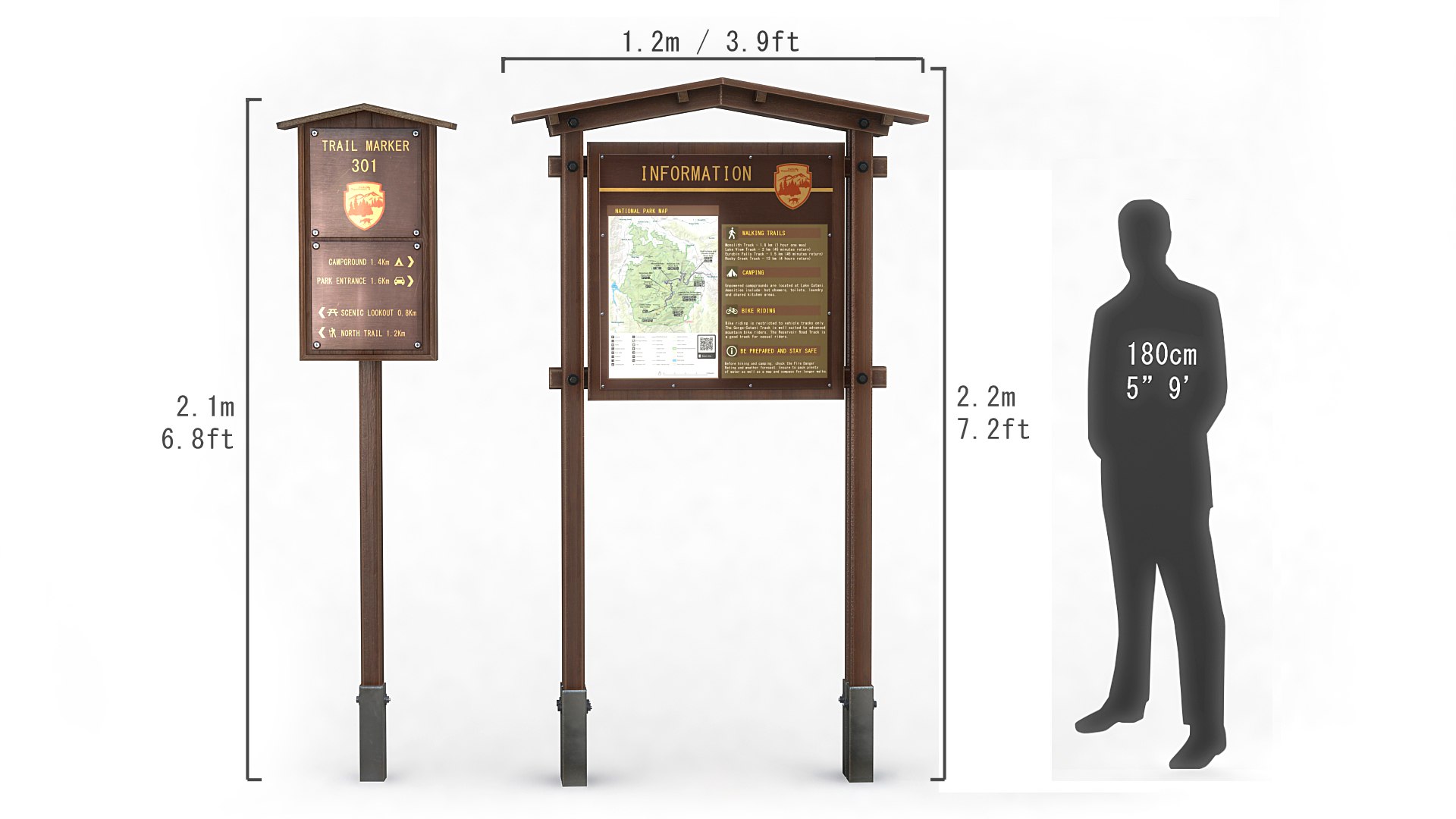 Information Boards 3D Model - TurboSquid 1586586
