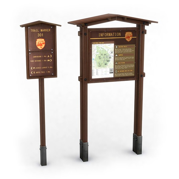 3D national park signs - TurboSquid 1247135