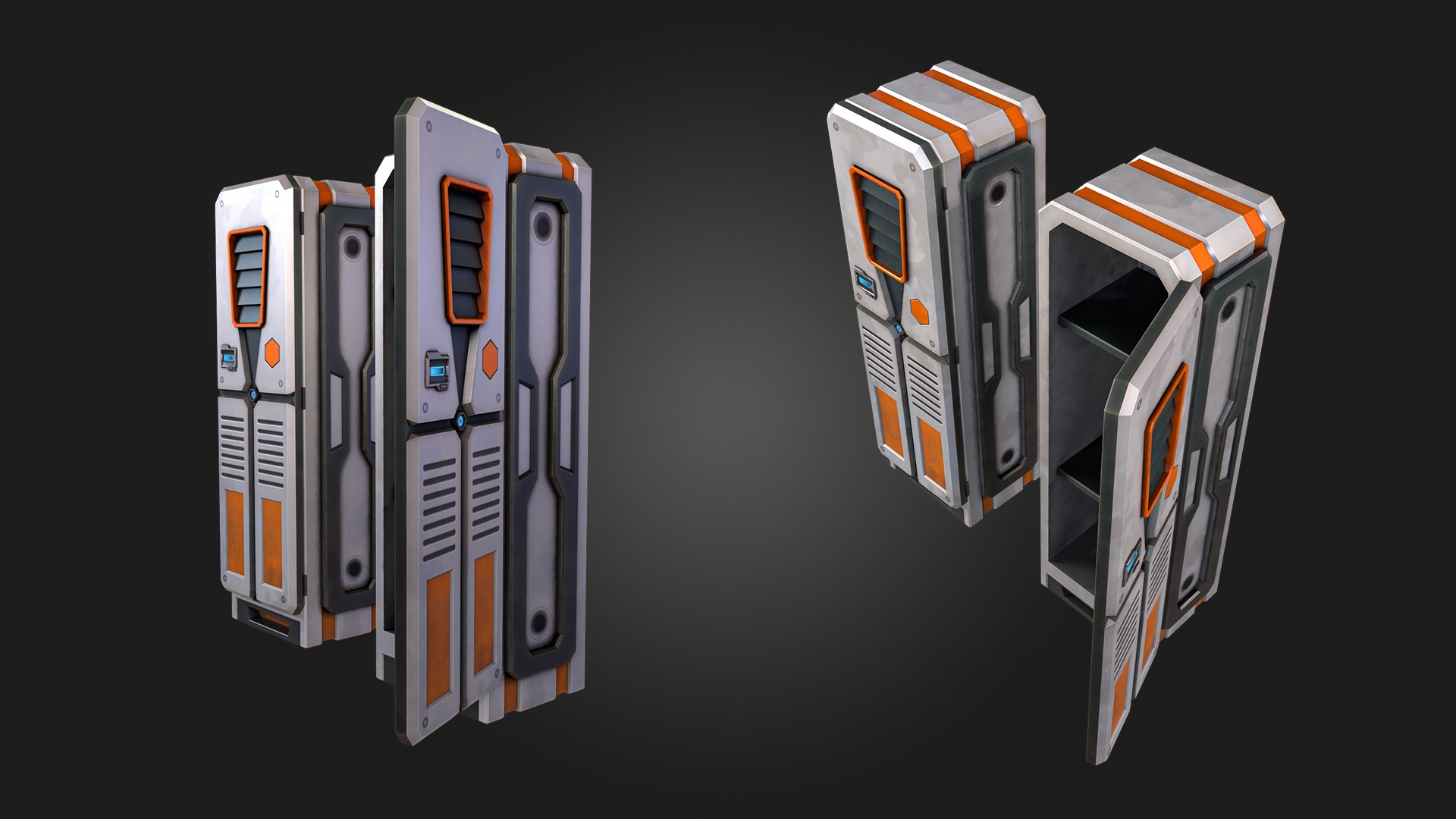 3D Model SCI-FI Locker - TurboSquid 2222737
