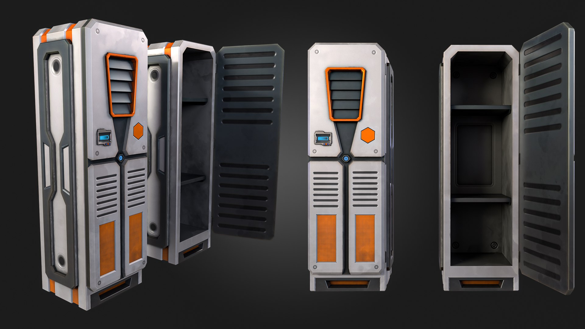 3D Model SCI-FI Locker - TurboSquid 2222737