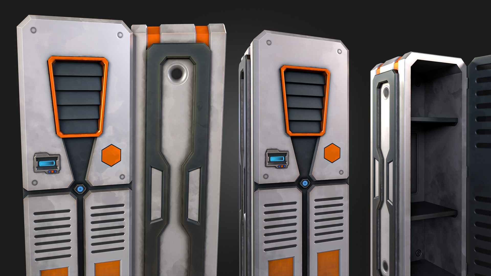 3D Model SCI-FI Locker - TurboSquid 2222737