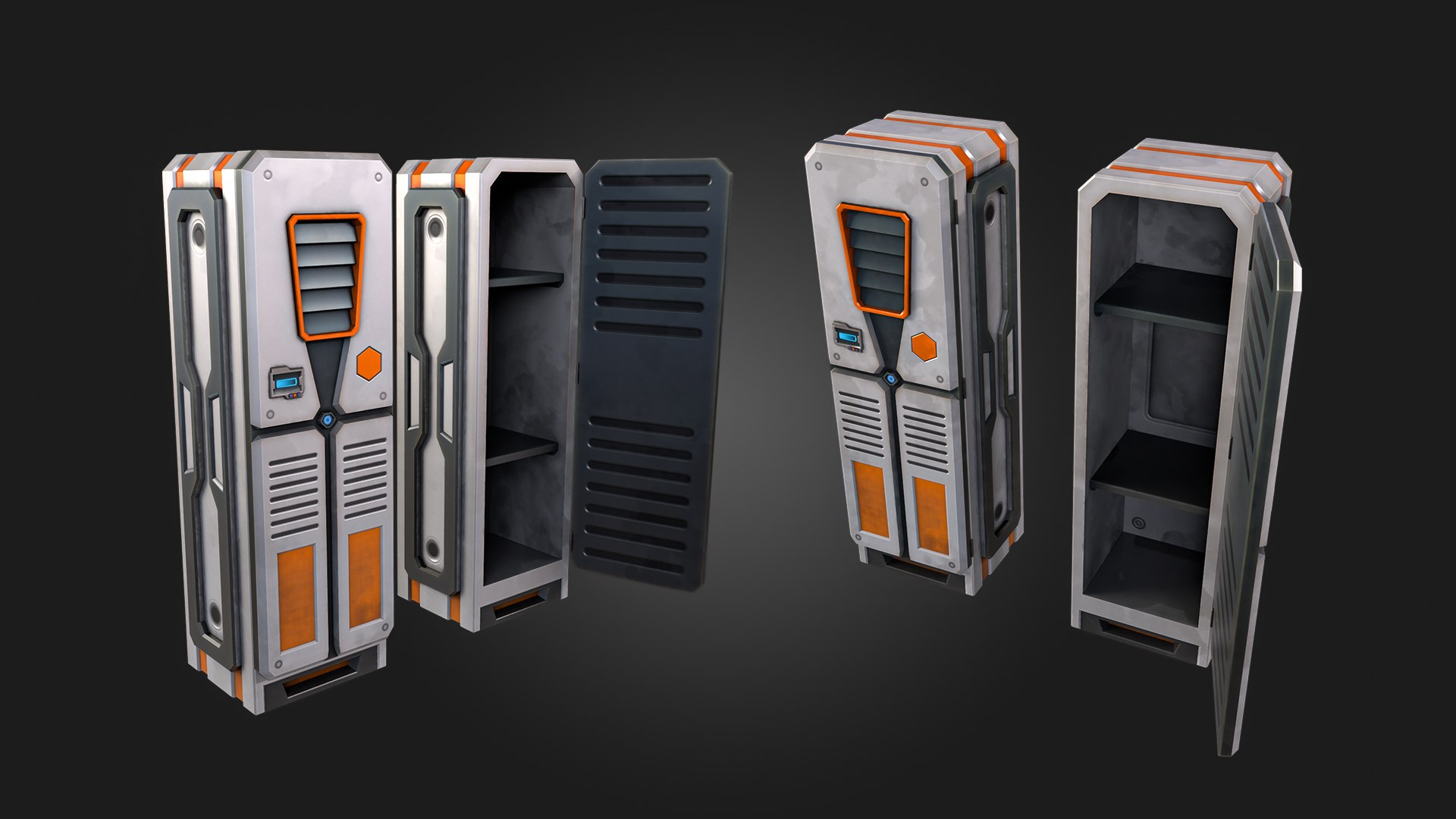 3D Model SCI-FI Locker - TurboSquid 2222737