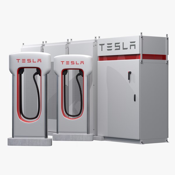 modelo 3d Sistema de almacenamiento y cargador Tesla - TurboSquid 2172450