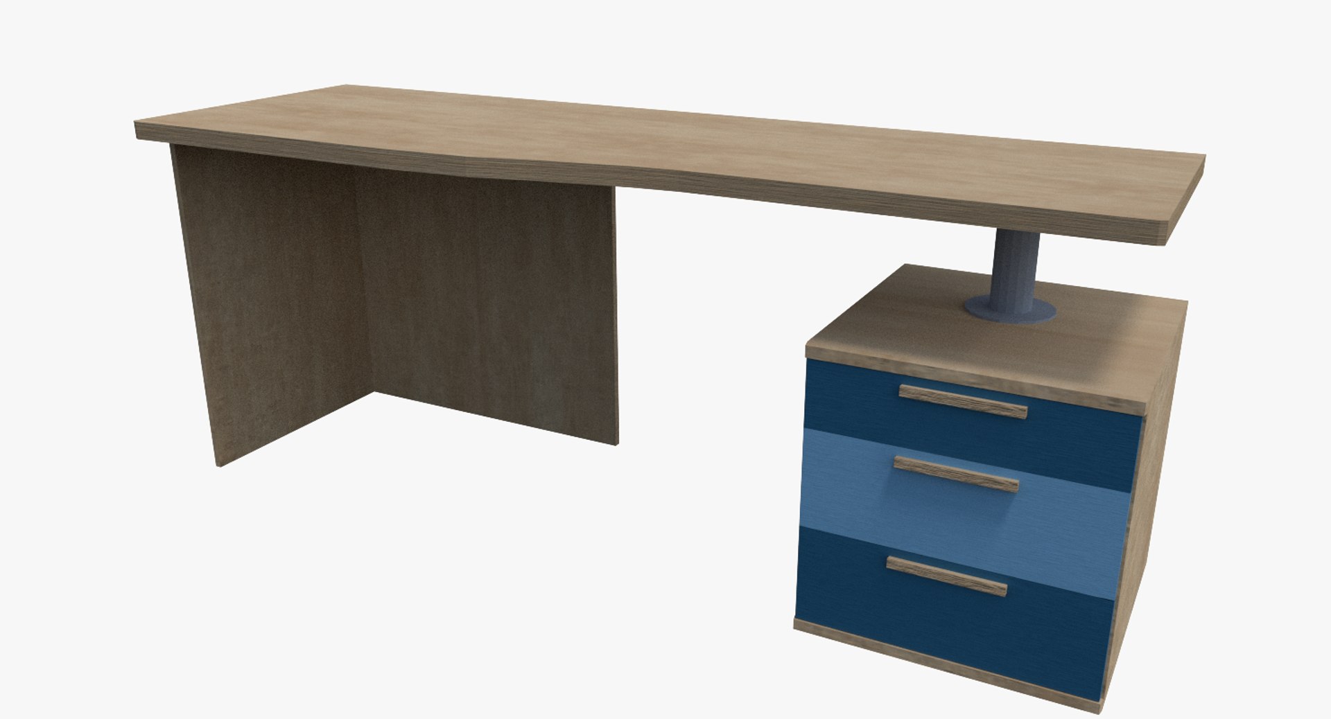 3D shelves desk model - TurboSquid 1300867