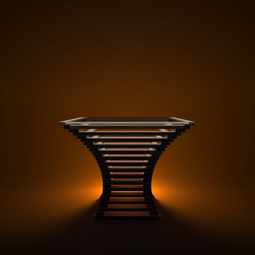 Elm Table Vertigo 3d Model