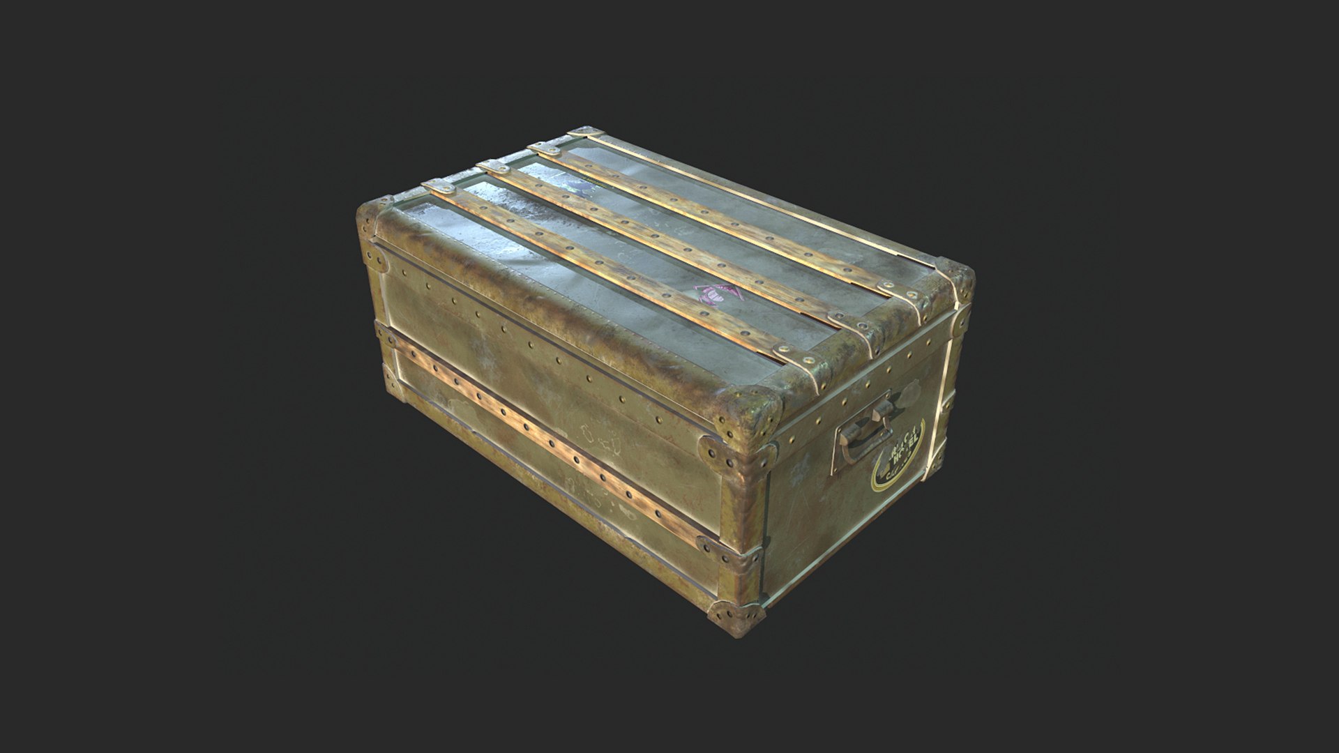 3D Vintage Trunk Model - TurboSquid 1946319