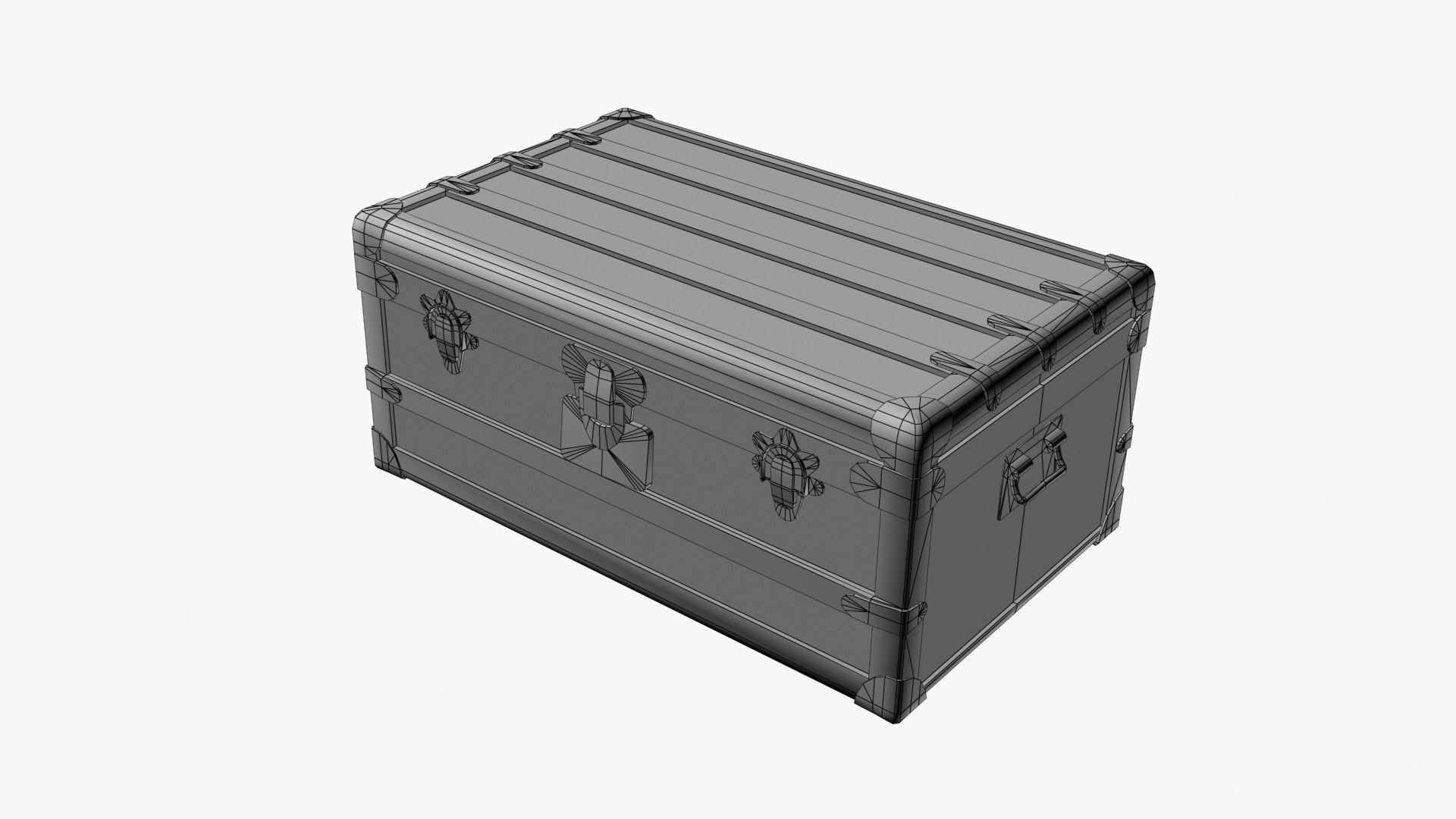3D Vintage Trunk Model - TurboSquid 1946319