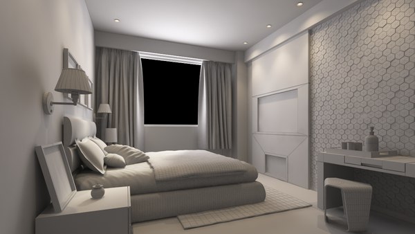 max bedroom modeled