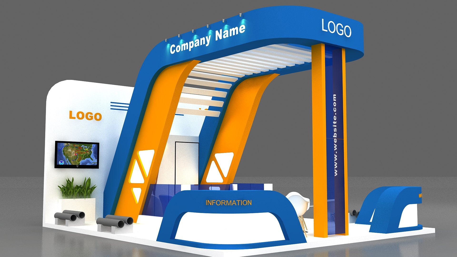3D Exhibition Design - TurboSquid 2151470