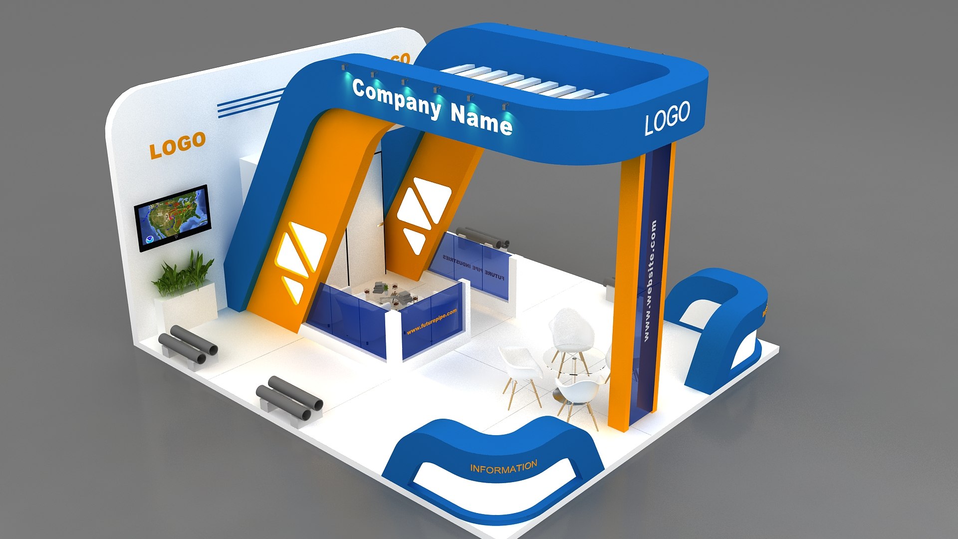 3D Exhibition Design - TurboSquid 2151470