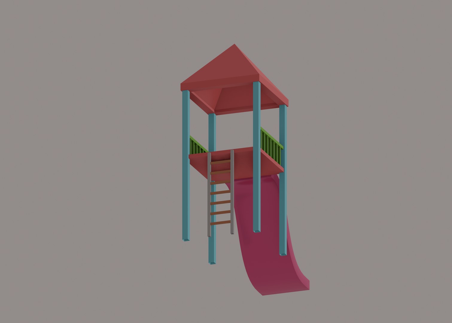 3D Playground Slide House Model - TurboSquid 2058246