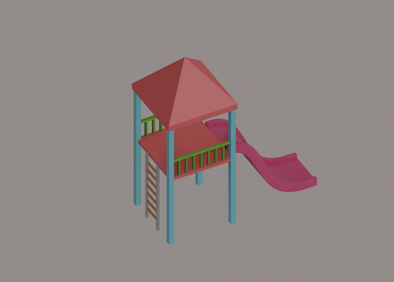 3D Playground Slide House Model - TurboSquid 2058246
