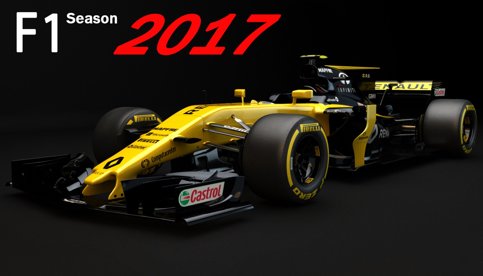 3d model f1 renault rs17 2017