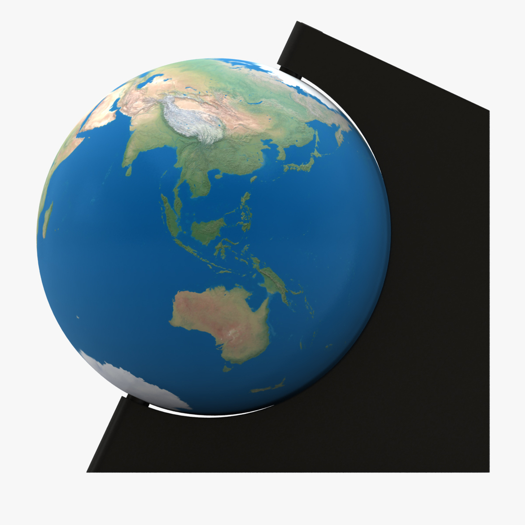 3d model globe rotating