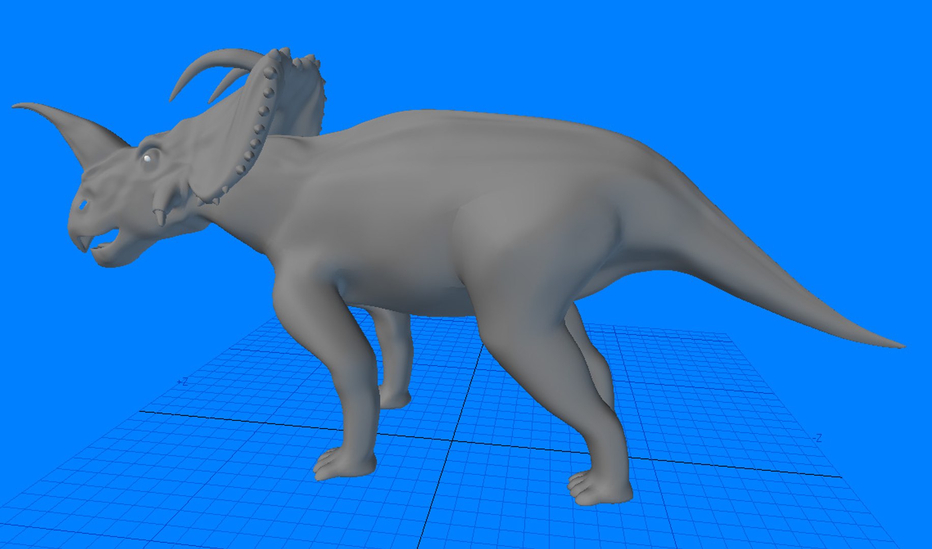 3d Monoclonius Dinosaur Model