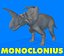 3d Monoclonius Dinosaur Model