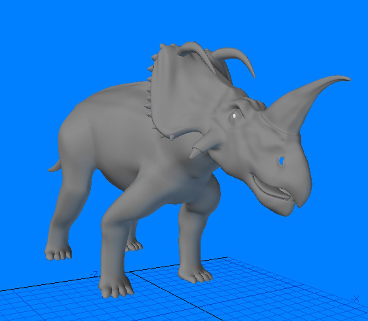 3d Monoclonius Dinosaur Model