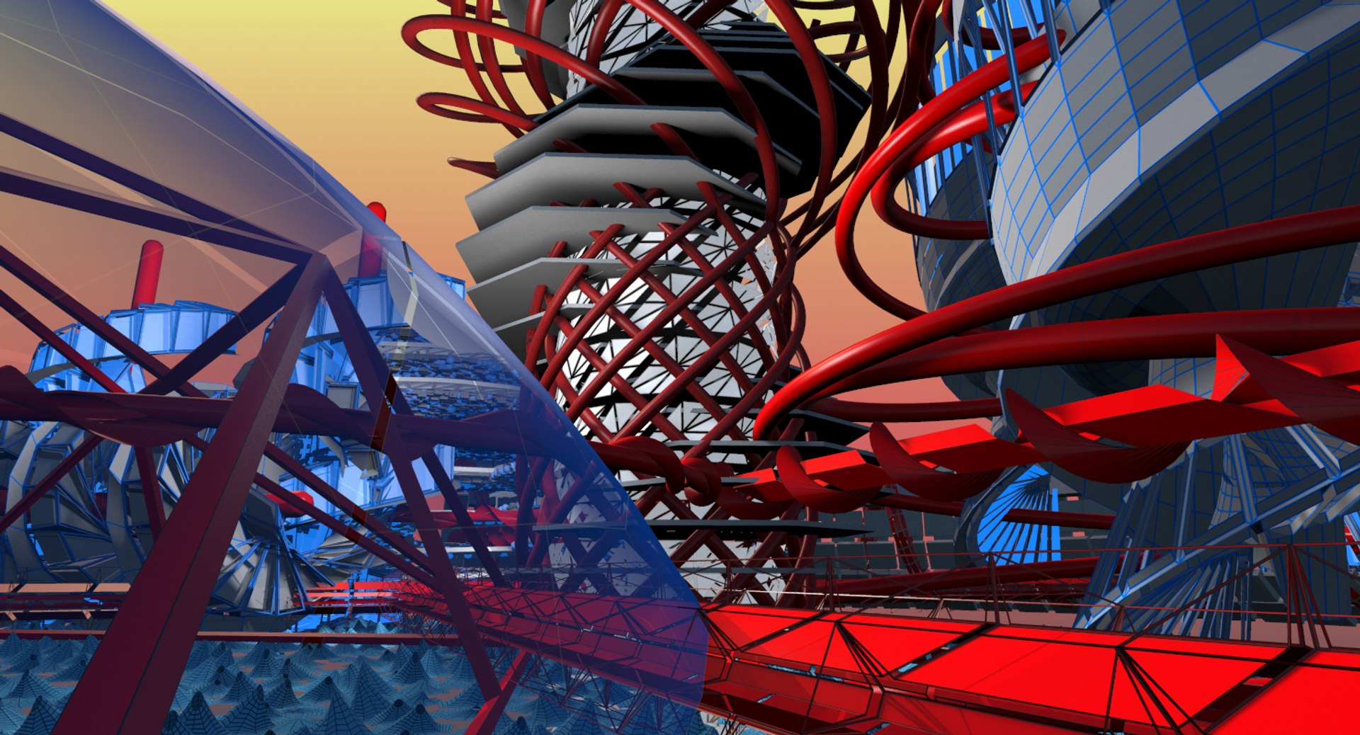 3d Model Futuristic Townscapes