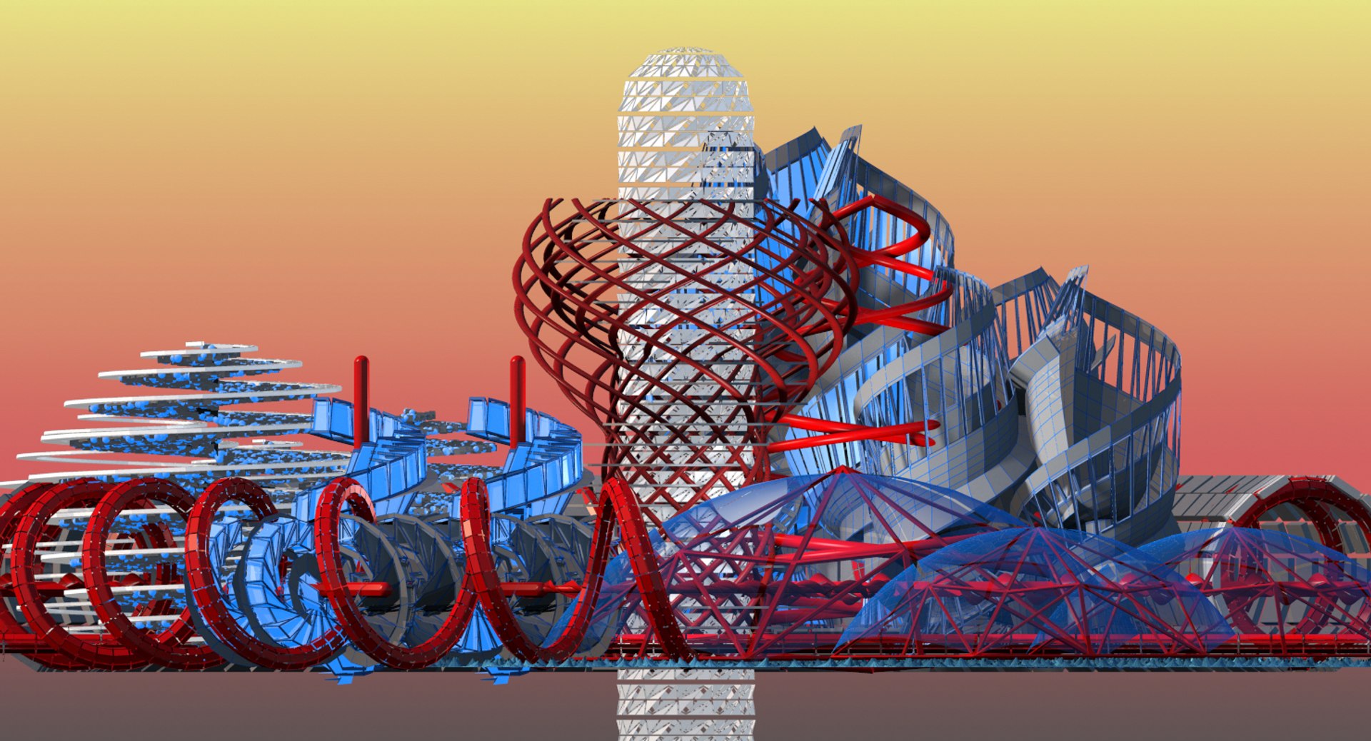 3d Model Futuristic Townscapes