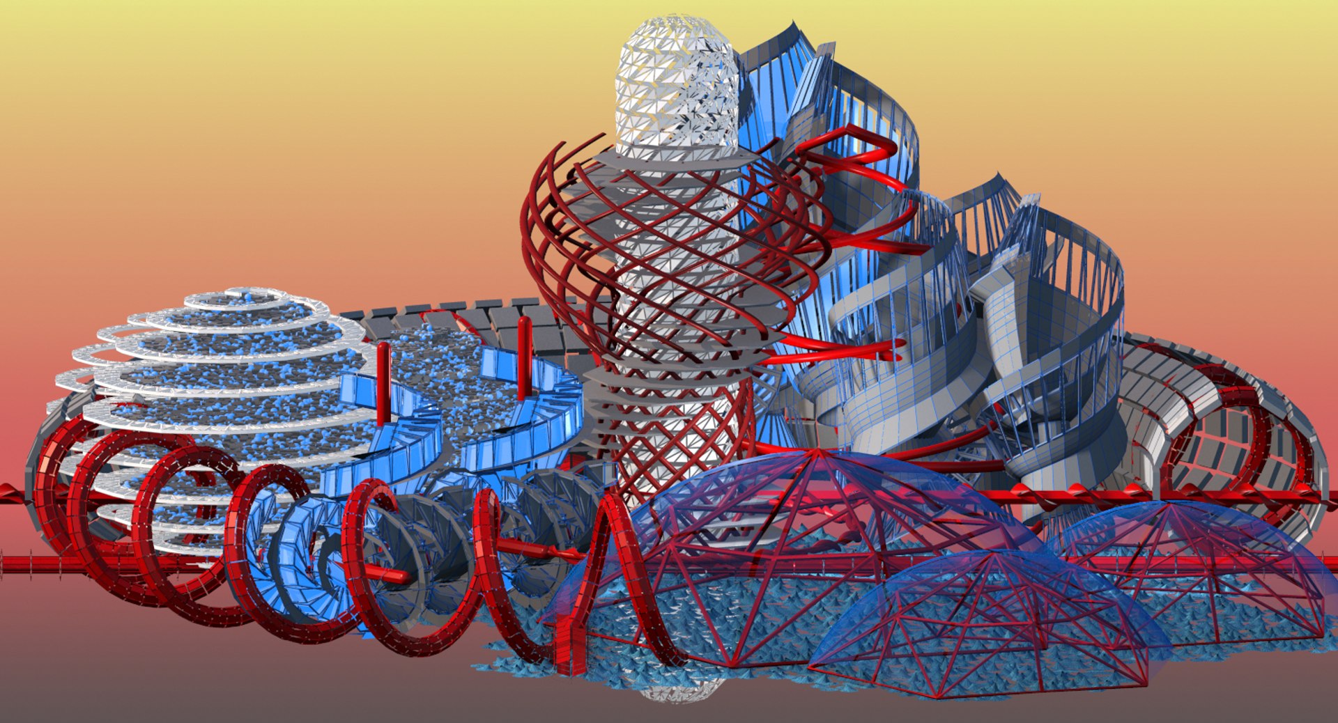3d Model Futuristic Townscapes