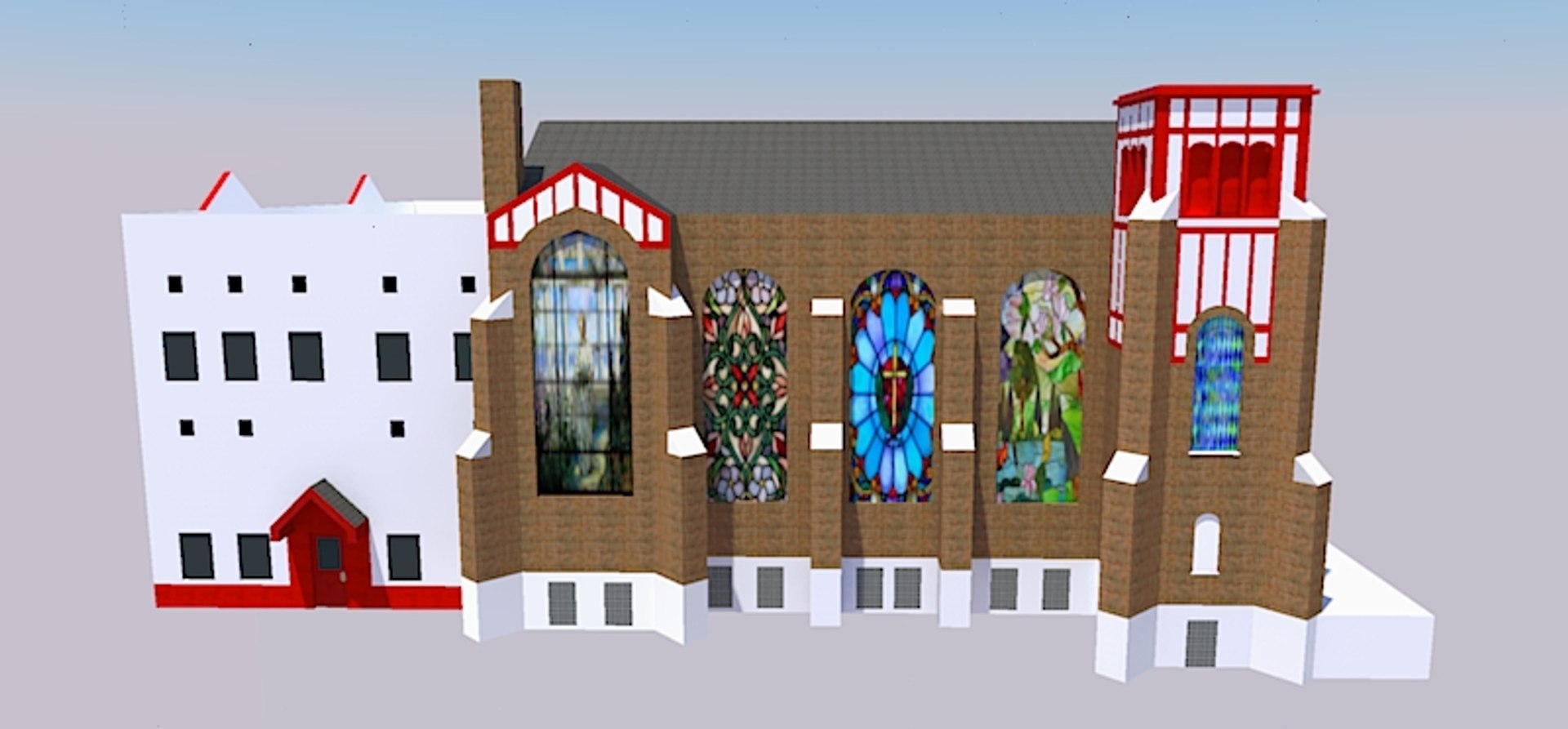 Church methodist model - TurboSquid 1362137