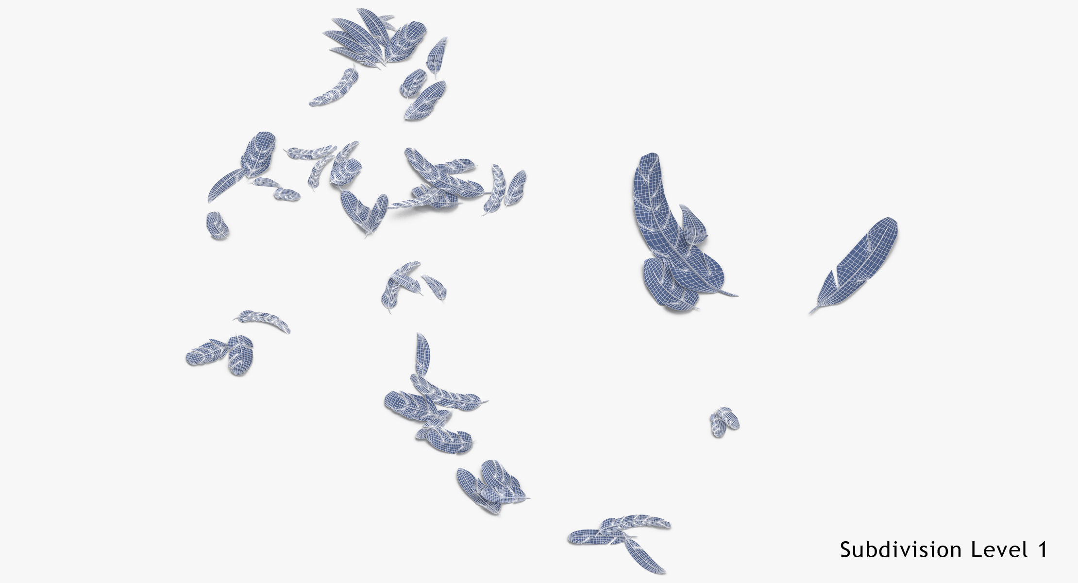 3D model scattered feathers small - TurboSquid 1359055