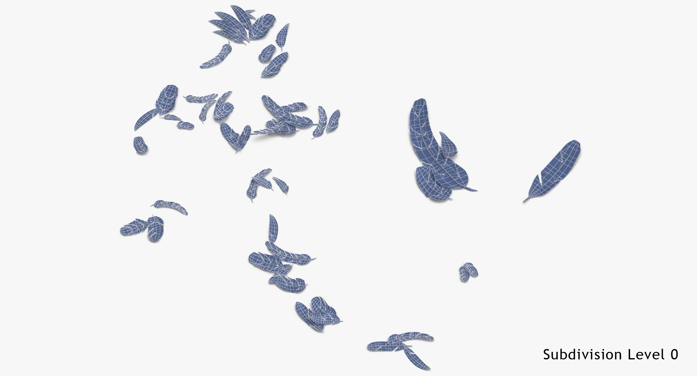 3D model scattered feathers small - TurboSquid 1359055