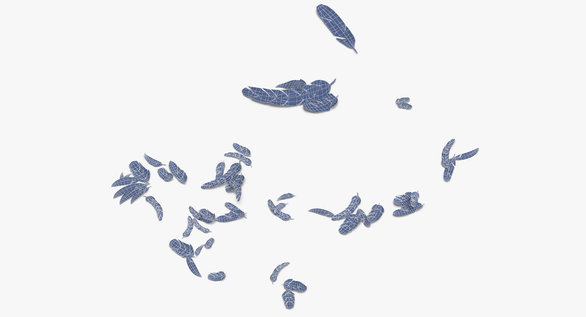 3D model scattered feathers small - TurboSquid 1359055