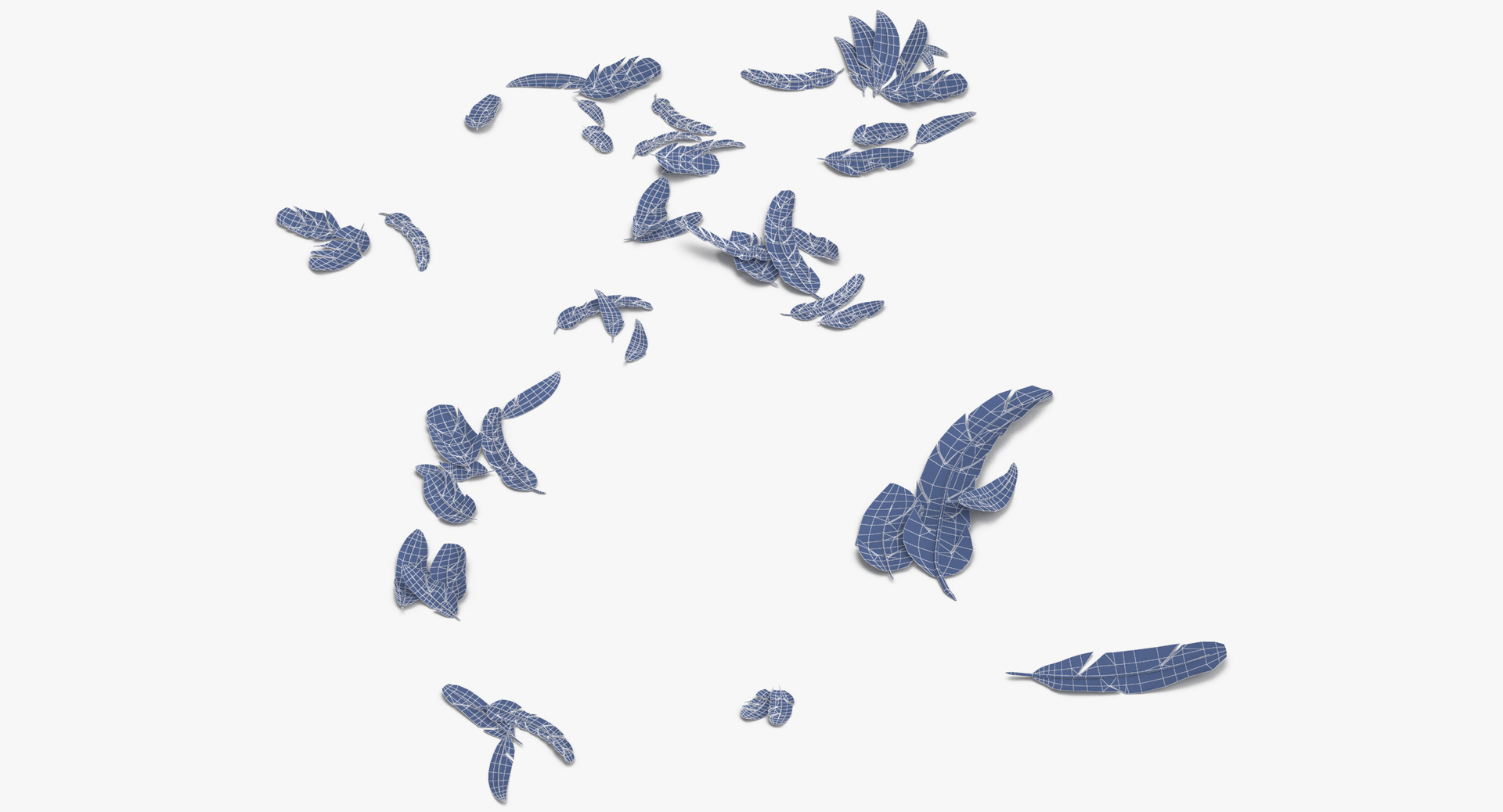 3D model scattered feathers small - TurboSquid 1359055