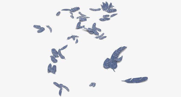 3D model scattered feathers small - TurboSquid 1359055
