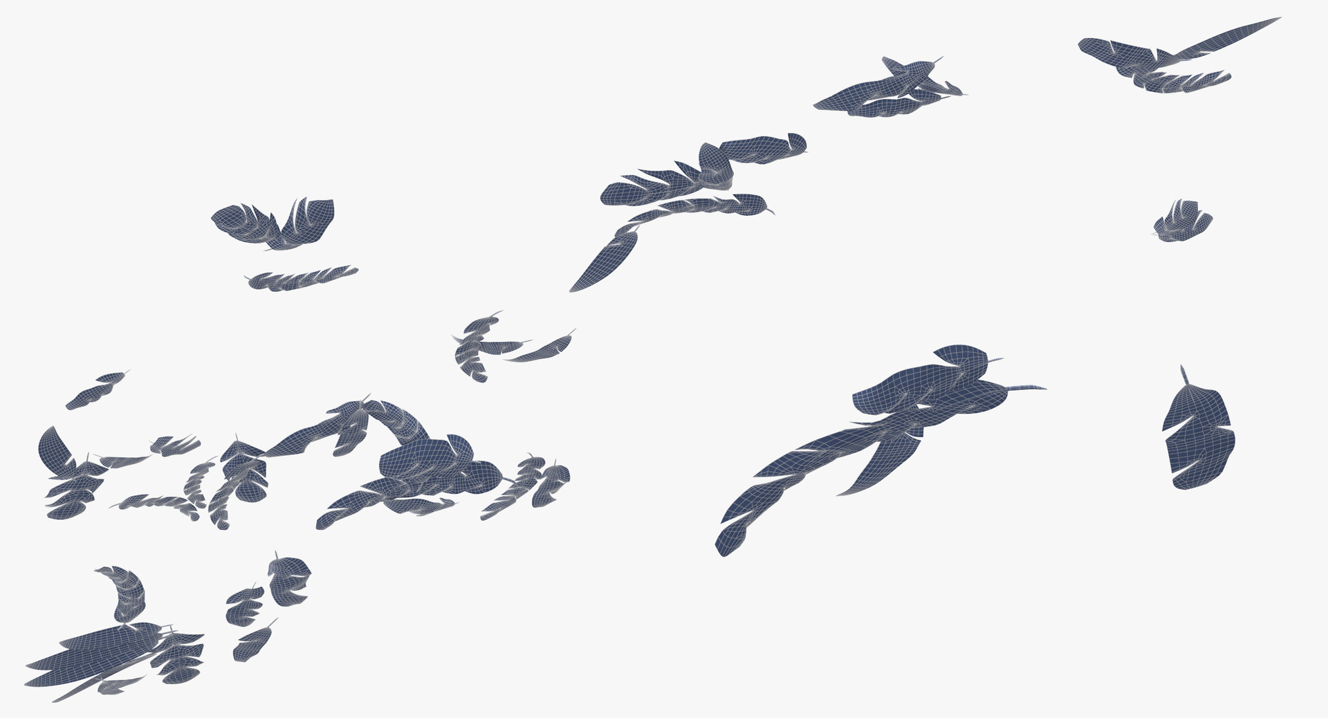 3D model scattered feathers small - TurboSquid 1359055