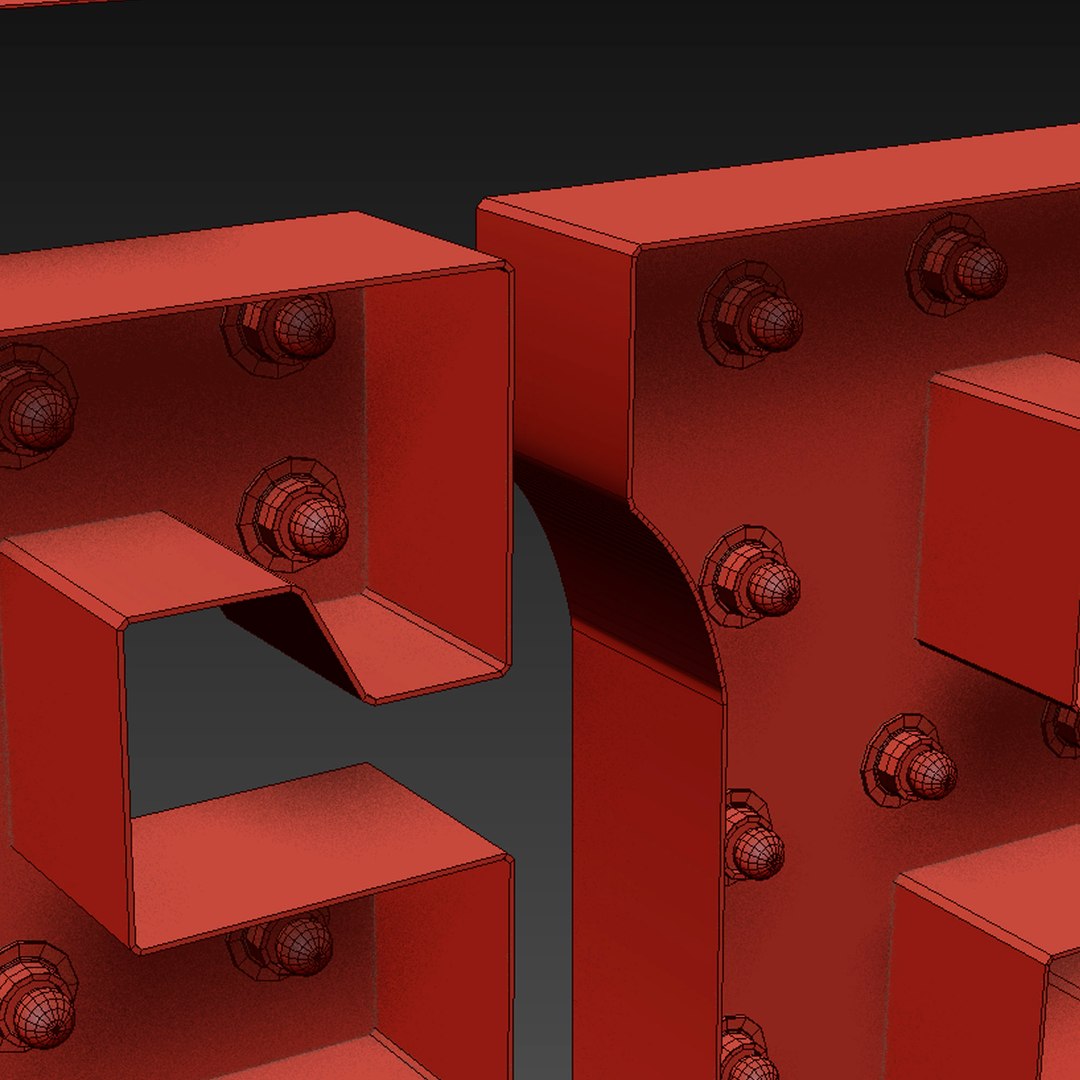 3D Lighted Metal Sign Set - TurboSquid 1424320