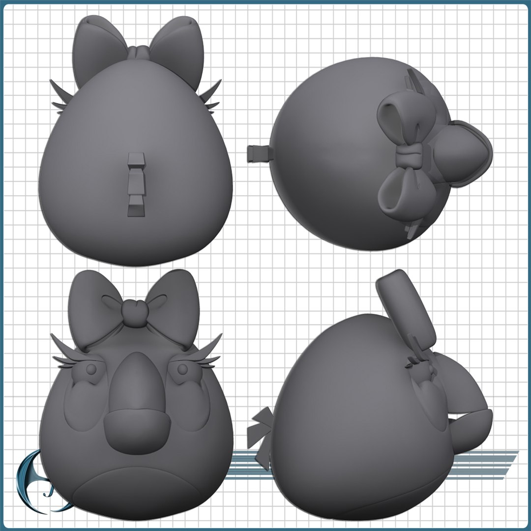 Female Angry Bird 3d Max