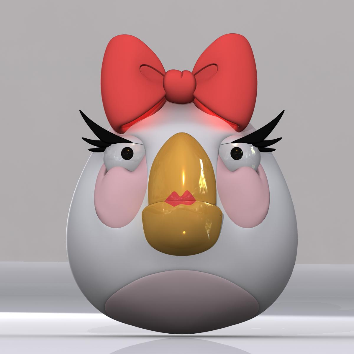 modelo 3d Angry Birds (Chica Blanca) - TurboSquid 636355