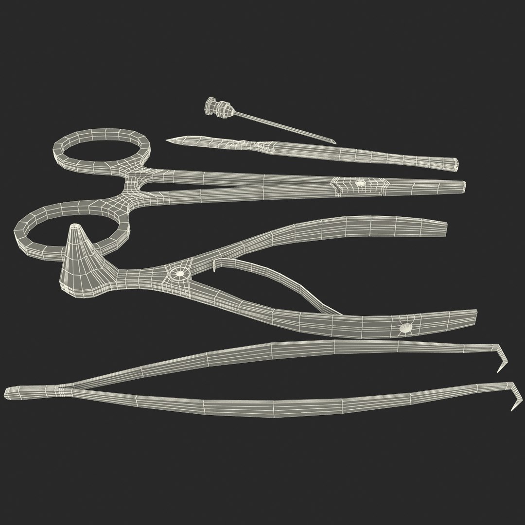 3d medical instruments set