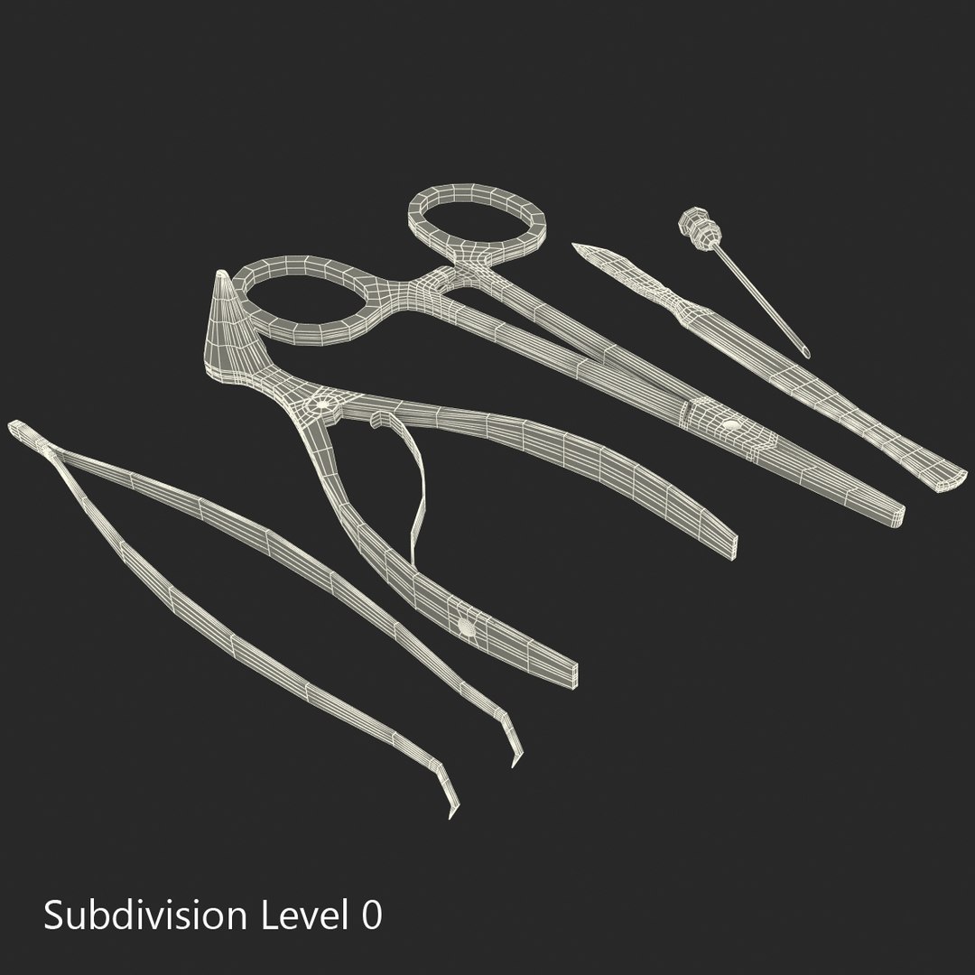 3d medical instruments set
