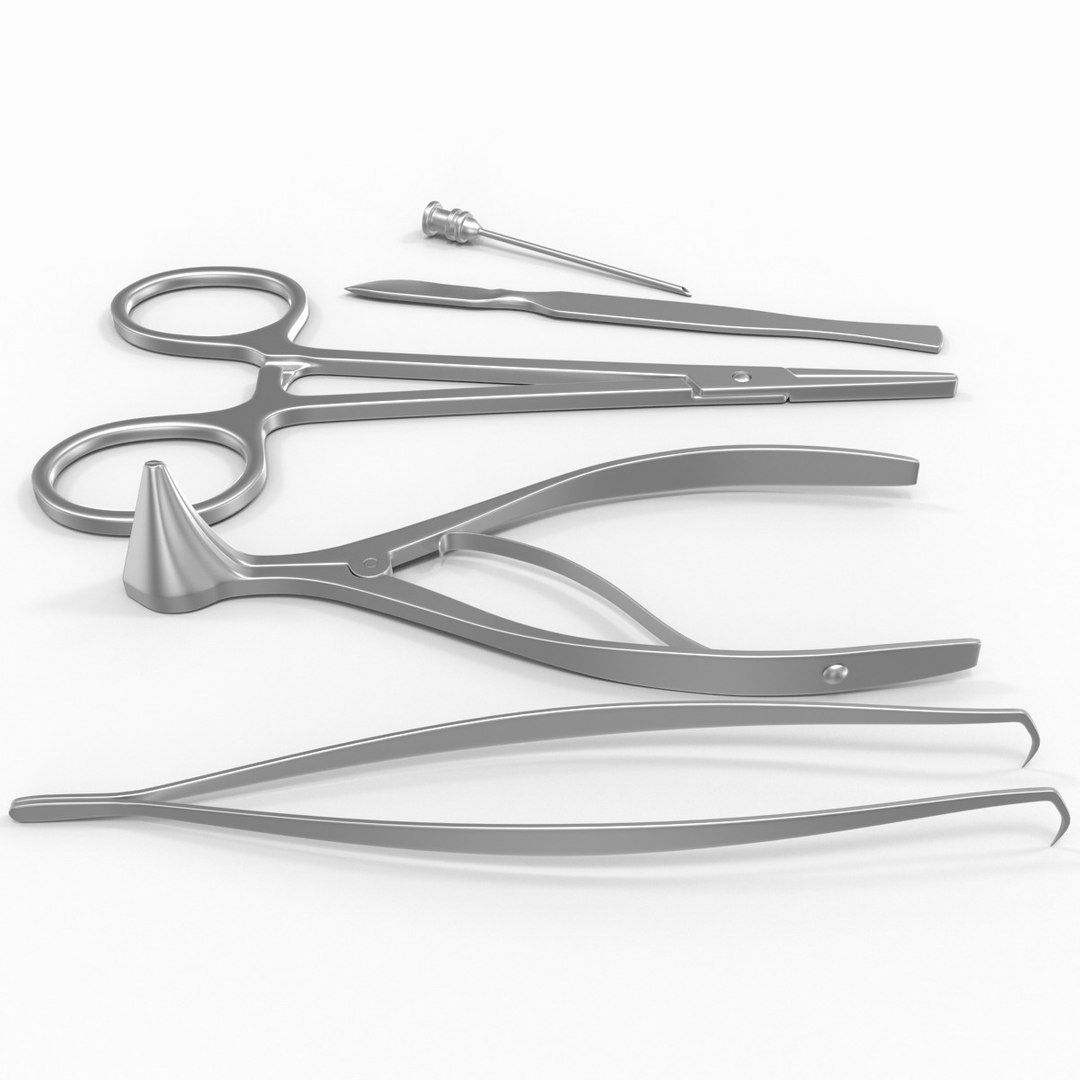 3d Medical Instruments Set